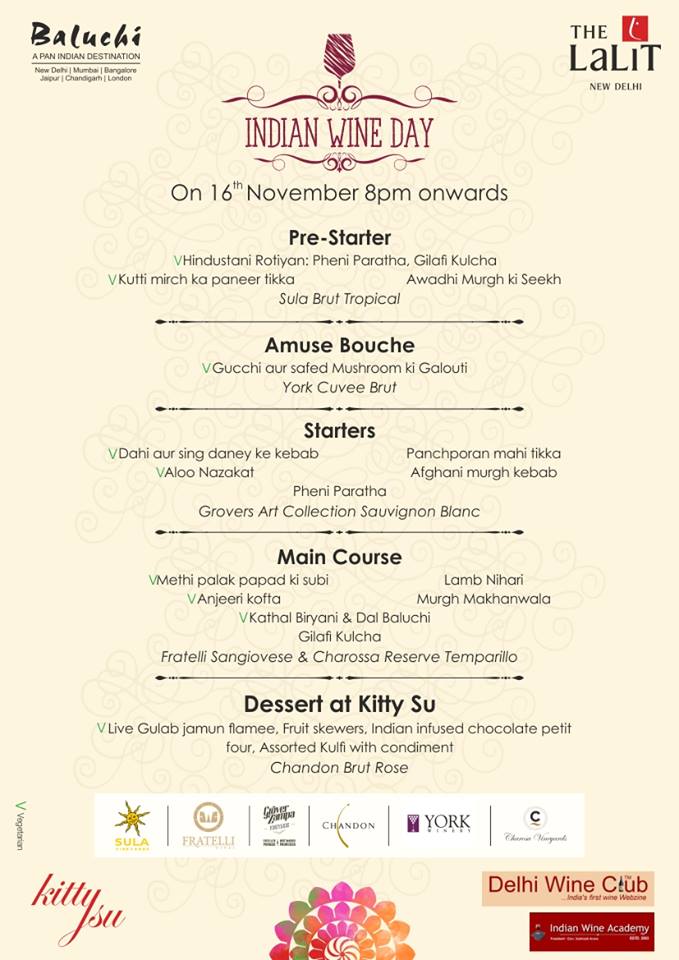 Menu indian wine day Menu indian wine day